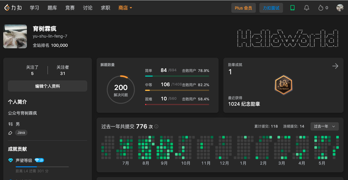 夕阳红刷力扣 1年才做到200题 力扣（leetcode）